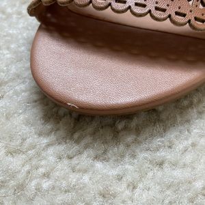 XOXO | Shoes | Nwot Tan Boho Floral Cutout Wedge Sandals Size 65 | Poshmark